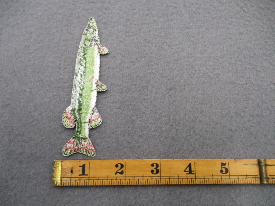 Chain Pickerel Patch Fish Animal Wildlife Water Fishing Embroidered W9 ...
