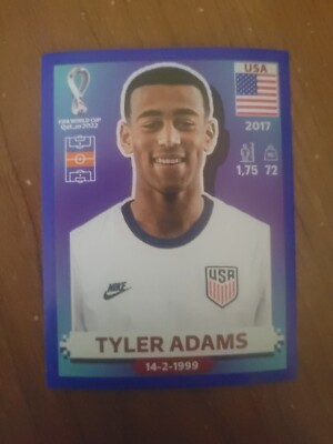 2022 Panini FIFA World Cup Qatar Album Sticker Tyler Adams Blue ...