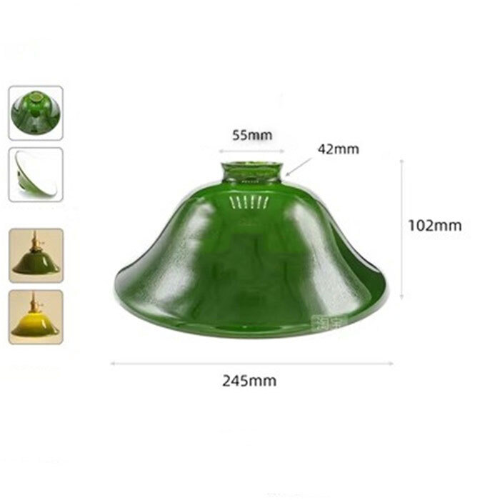 Decor 55mm to 59mm Opening Green Glass Lamp Shade Replacement with ...