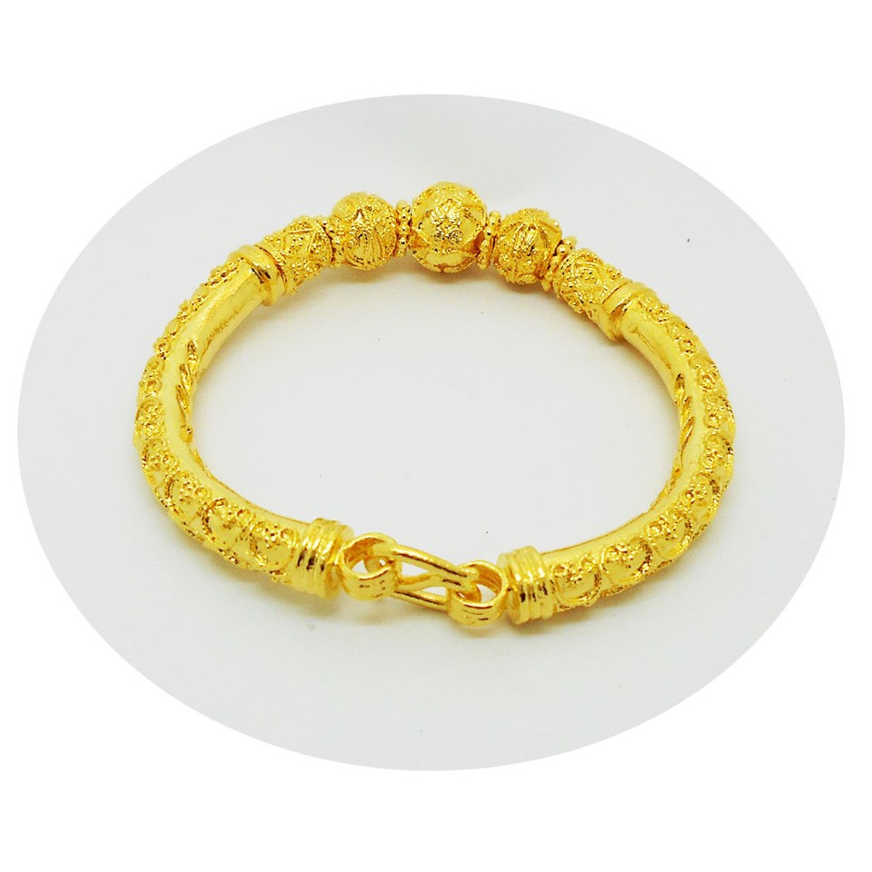 Lai Thai 22K 23K 24K Thai Baht Yellow Gold Plated Bracelet Bangle Women ...