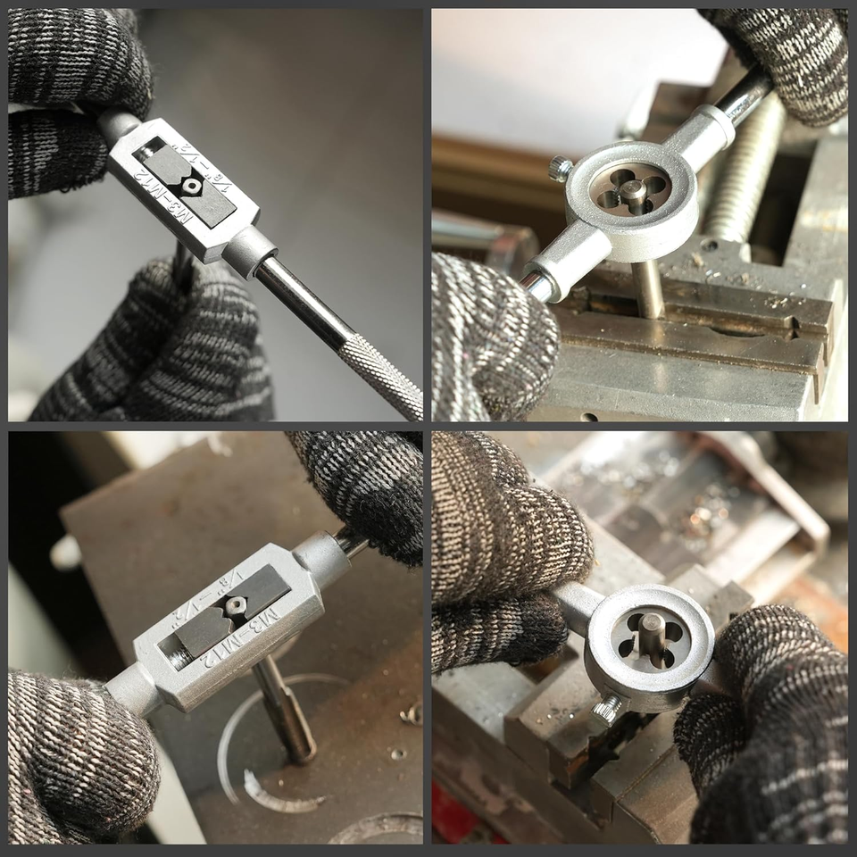 110Pcs Tap and Die Sets, Thread Coated Metric Tap and Die Set M2-M18 ...