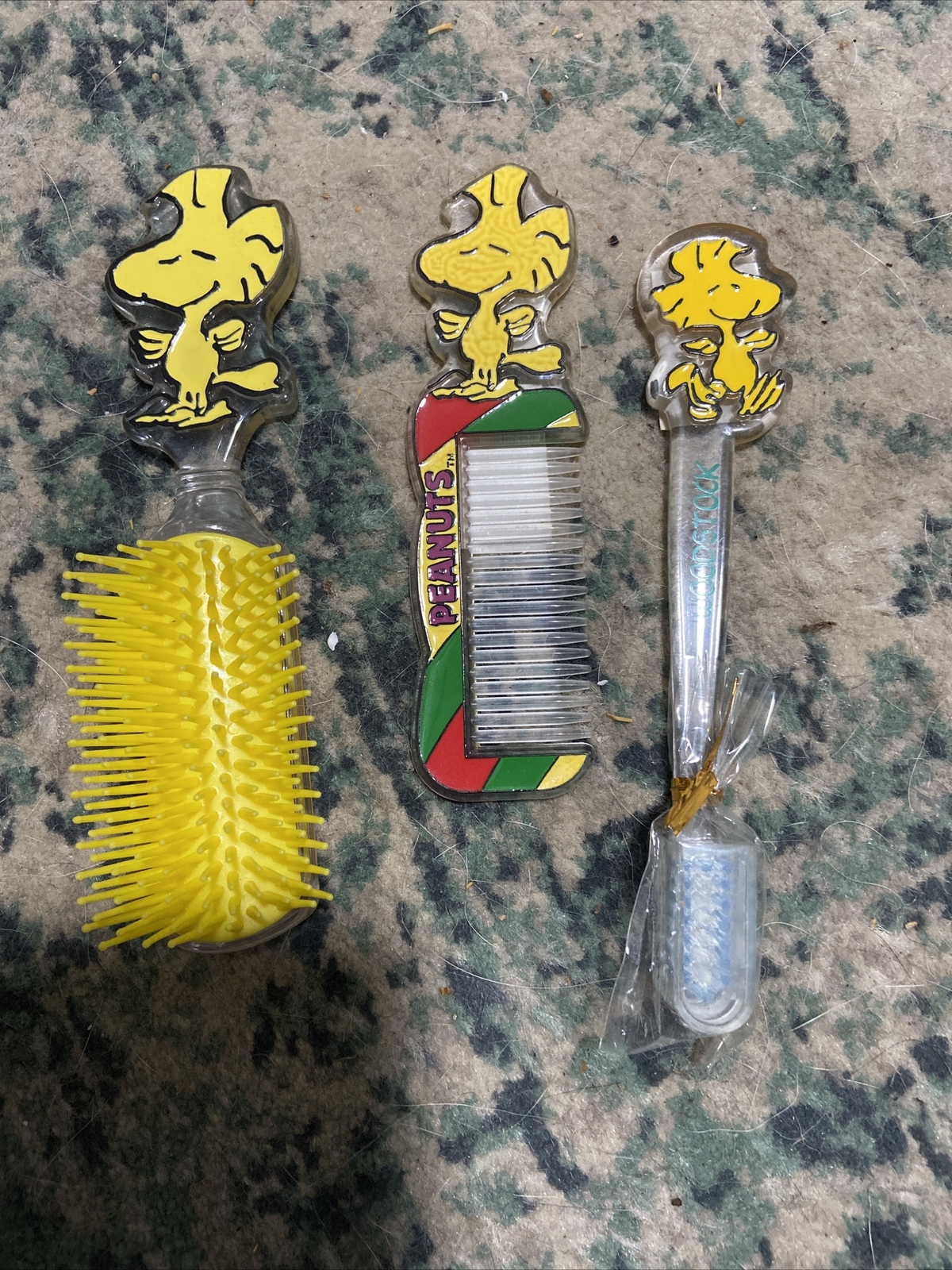 Peanuts, Woodstock, Comb, Toothbrush, And Hairbrush | eBay