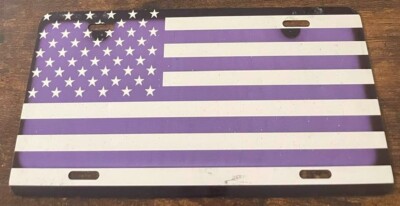 USA Flag Novelty Booster License Plate America Purple | eBay