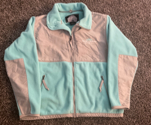 Seafoam green/grey "Soo Locks Sault Ste. Marie" full zip fleece ladies ...