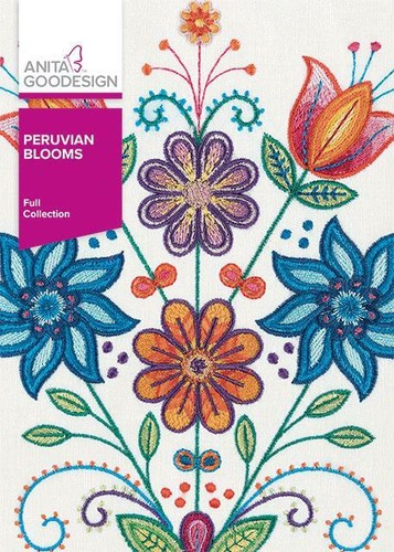 Peruvian Blooms Anita Goodesign Embroidery Design Machine CD ...