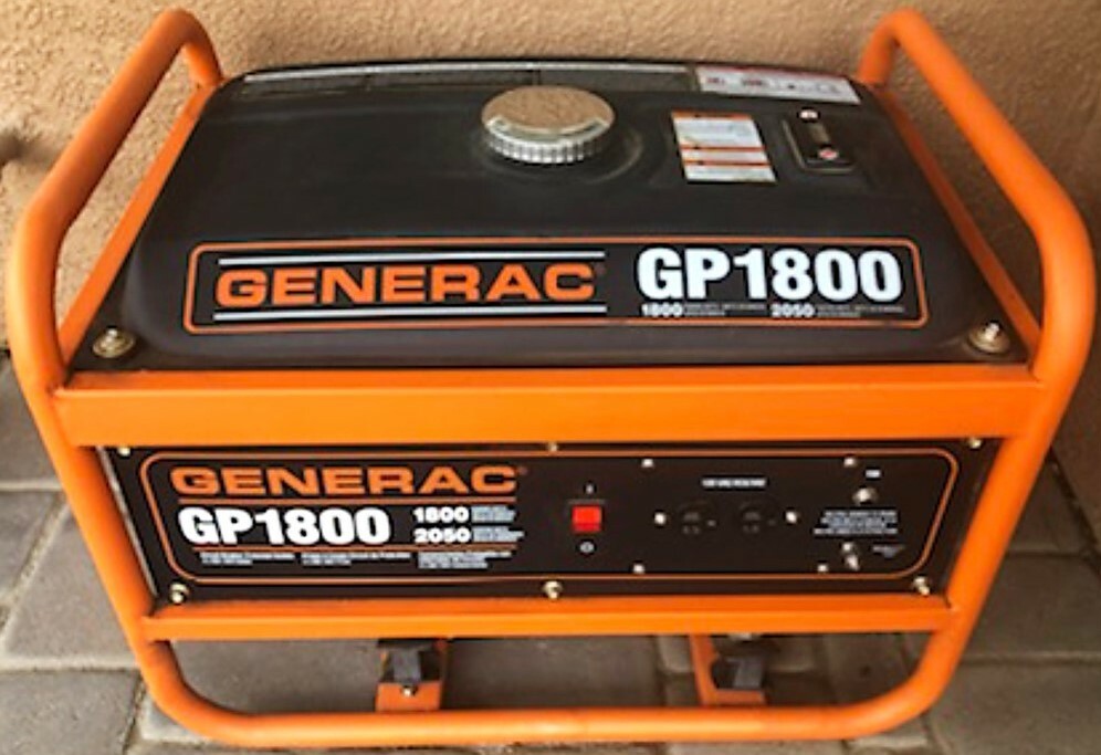 GENERAC GP1800 Watt Portable Gas Generator (2050 Watt Start-up w/2 ...