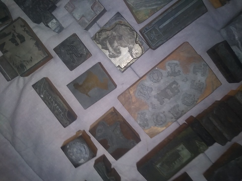 Rare Vintage Printing Block Ink Stamps early 1900s LOT mostly steel | eBay