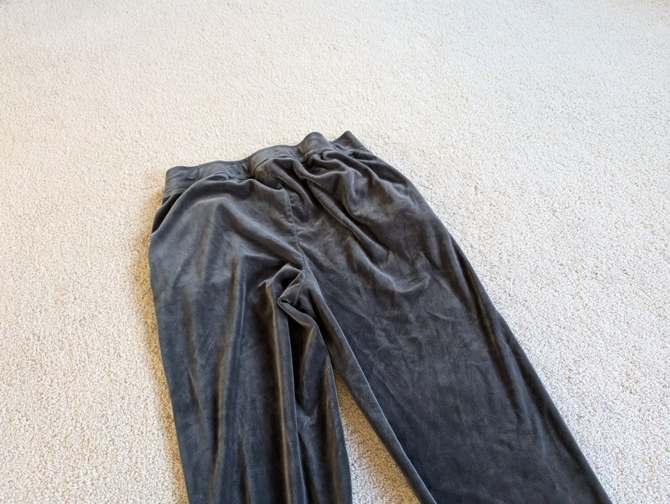 Women's Cable & Gauge Gray Velour Track Pants Medium | eBay