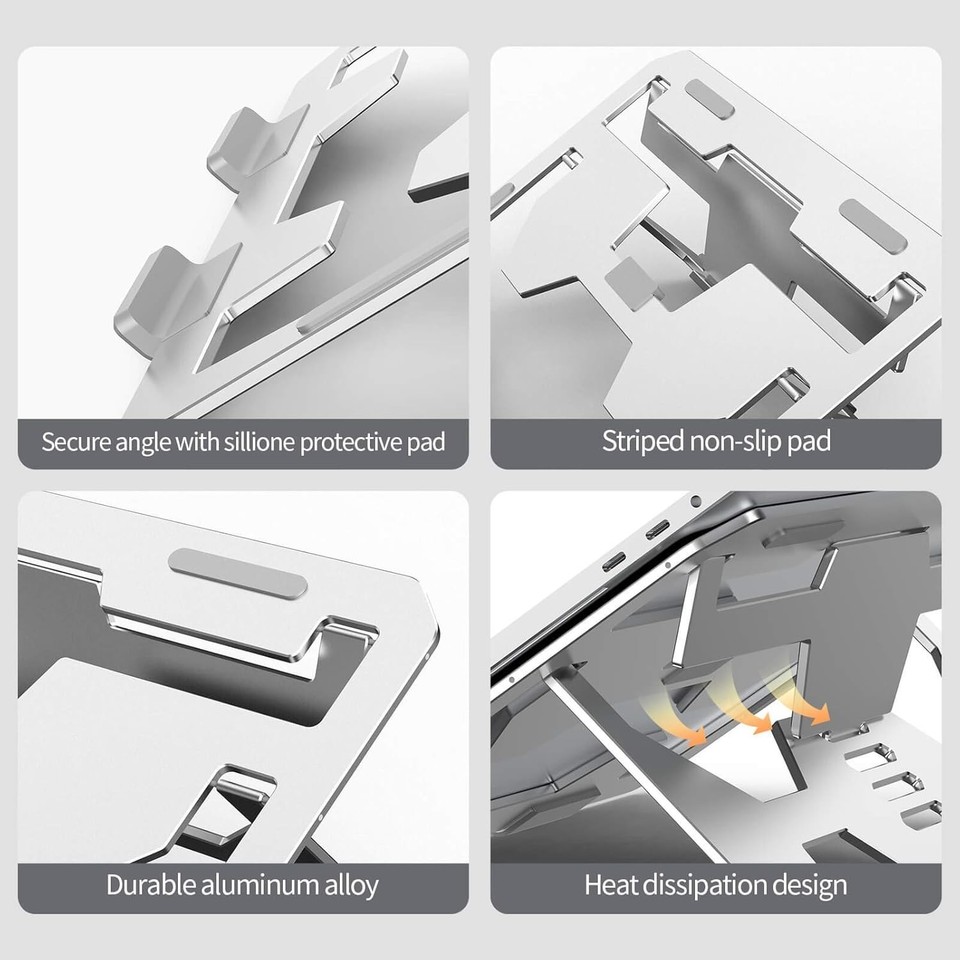 Laptop Stand for Desk - Adjustable Aluminum Drawing Tablet Stand Riser ...