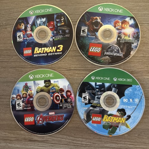 Lego XBOX ONE 4 Lot Marvel Avengers Batman Jurassic World Disc Only ...