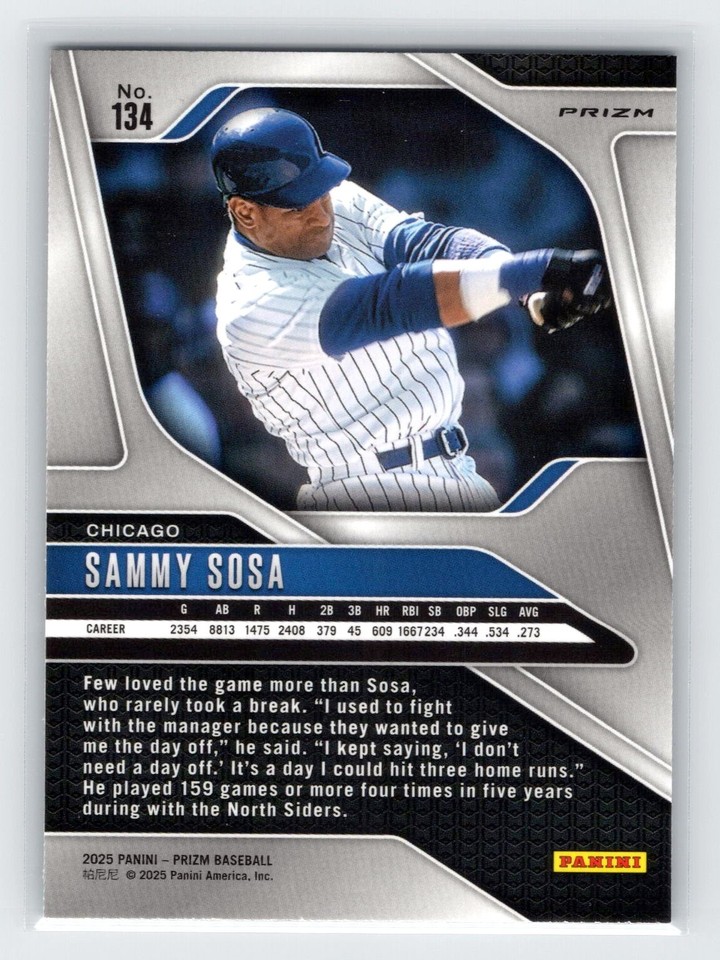 2025 Prizm Baseball #134 Sammy Sosa Silver Prizm | eBay