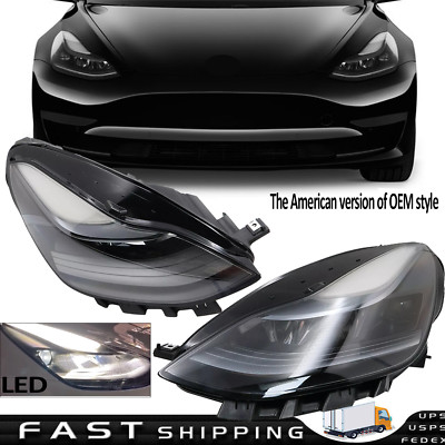 FOR 2021 2022 2023 Tesla Model 3/Y Matrix Headlights Headlamp Light ...
