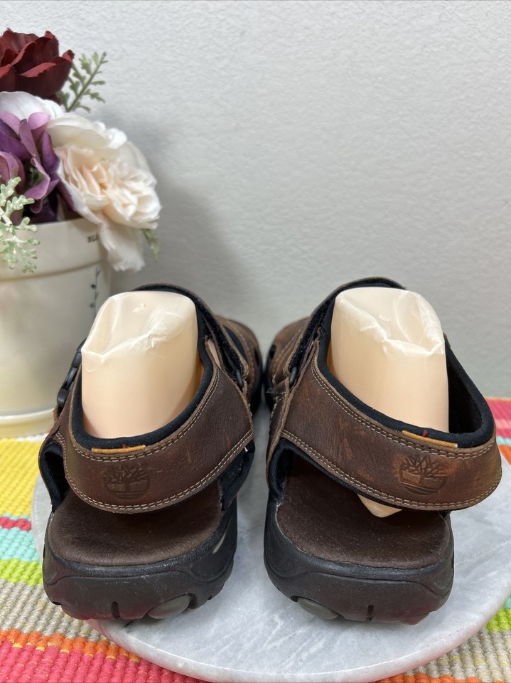 Timberland 53592 Walk Brown Leather Outdoors Casual Comfort Sandals Men ...