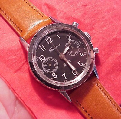 VINTAGE LANDERON CHRONOGRAPH TYPE 20A VALJOUX 7734 WRISTWATCH RUNNING ...