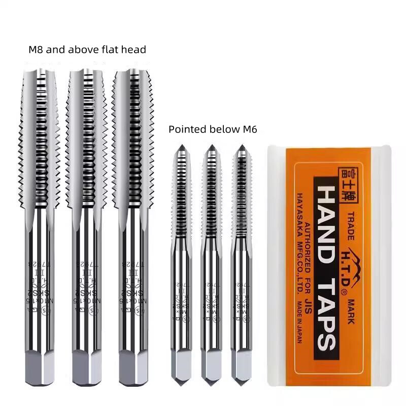 H.T.D 3 Piece Metric Tap Sets HSS Hand Tap Includes Taper, Second ...