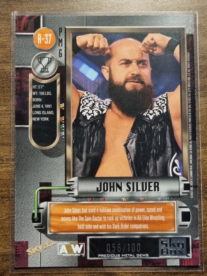 2022 AEW John Silver Red PMG /100 Metal Universe Trading Card #85510 | eBay
