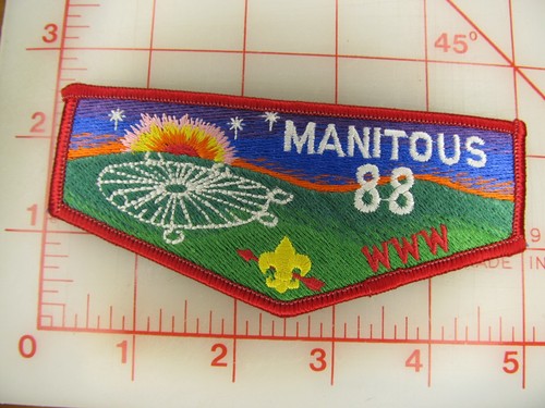 OA Lodge 88 MANITOUS collectible S1 ? red border flap patch (m22) | eBay