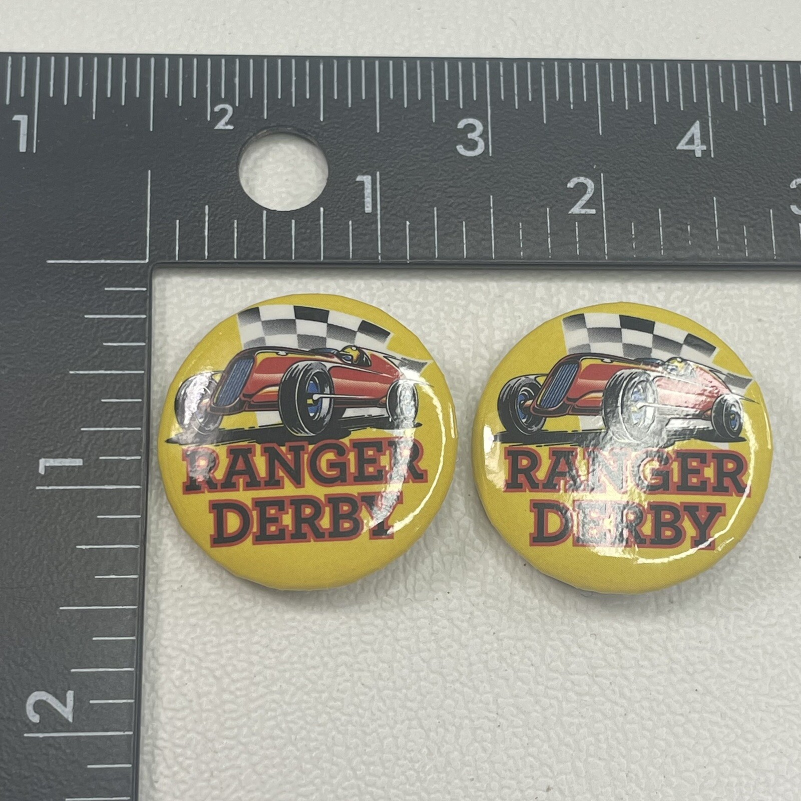 Red Race Car RANGER DERBY Pinback Button Lot Of 2 (Motorsports Racing ...