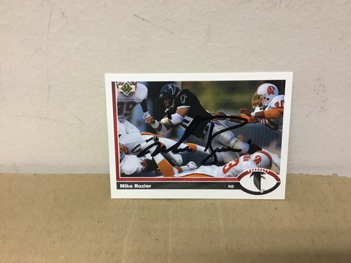 Mike Rozier Autographed Card - 1991 Upper Deck Football - Atlanta ...