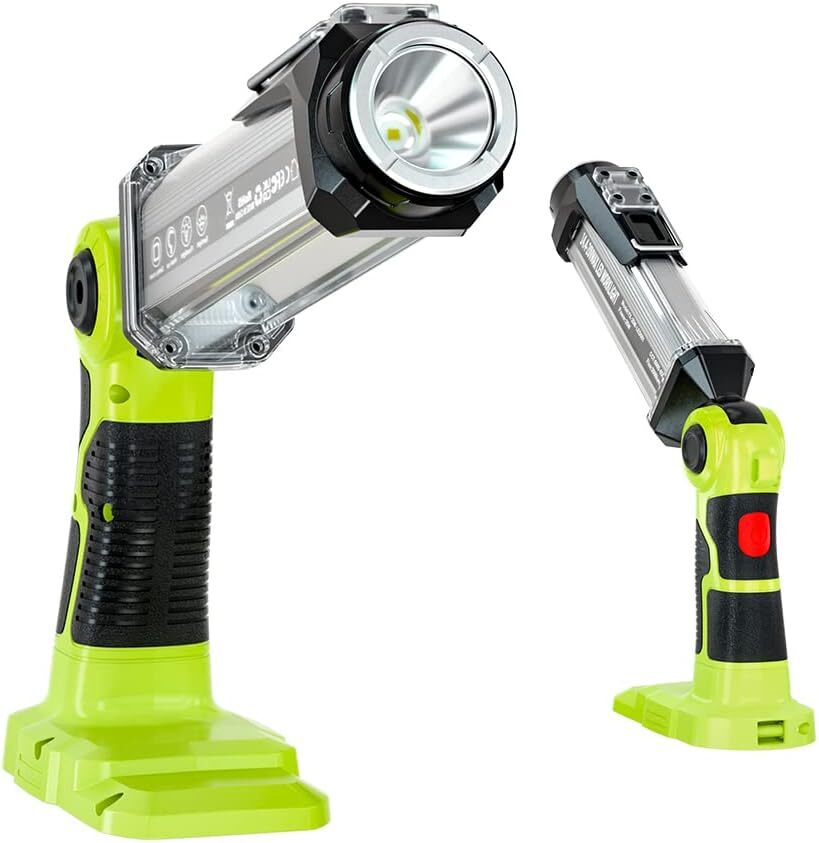 For Ryobi 18V ONE+ Li-ion Battery LED Work Light 35W 900LM-2000LM ...
