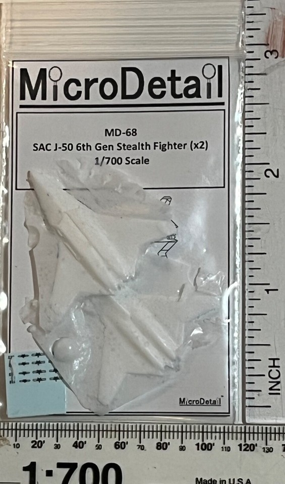 MicroDetail MD-68 1/700 Scale SAC J-50 / J-XDS 6th Gen Stealth Fighter ...