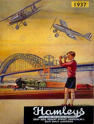 VINTAGE ADVERT HAMLEYS TOY SHOP REGENT LONDON UK POSTER ART PRINT ...