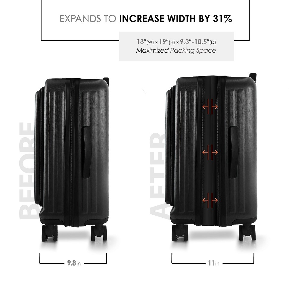 22 Inch Carry On Luggage 22x14x9 Airline Approved, Carry On Suitcase ...