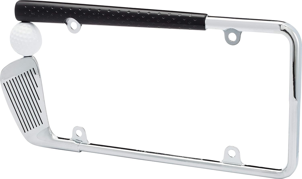 Cruiser Accessories 19509 Golf Club License Plate Frame, Chrome/Painted ...