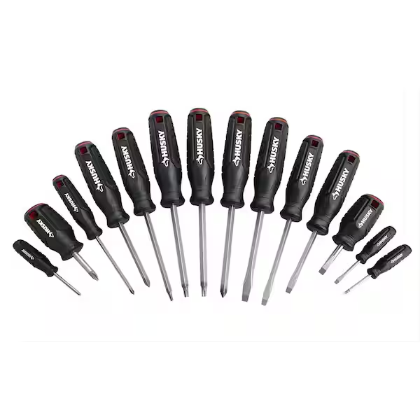 Husky Combination Screwdriver Set w/Magnetic Tip Comfort Grip Handle ...