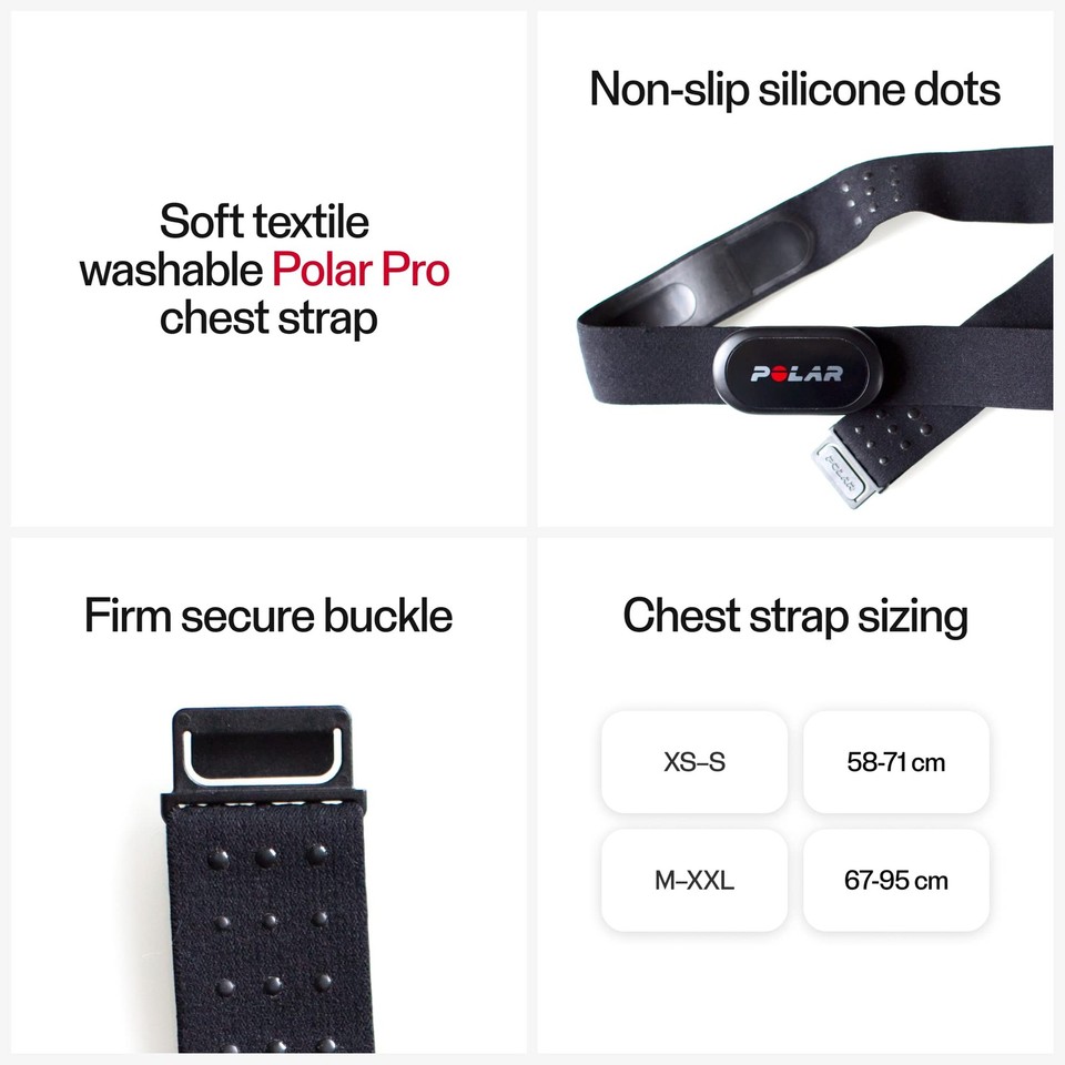 Polar Pro Chest Strap - Heart Rate Monitor Belt (M-XXL, Red Beat) | eBay