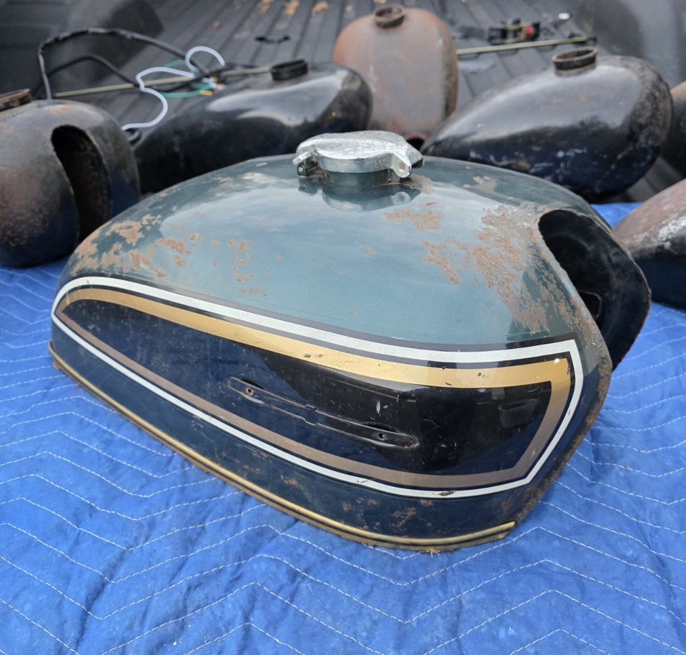 1974 Honda CB 750 Four Freedom Green Metallic Gas Tank +Cap CB750 K4 ...