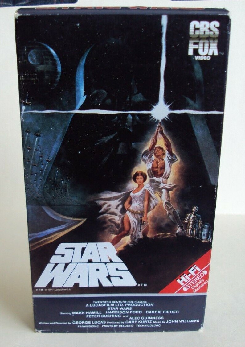 VHS STAR WARS 1987 CBS/FOX Original Release before added footage. Rare ...