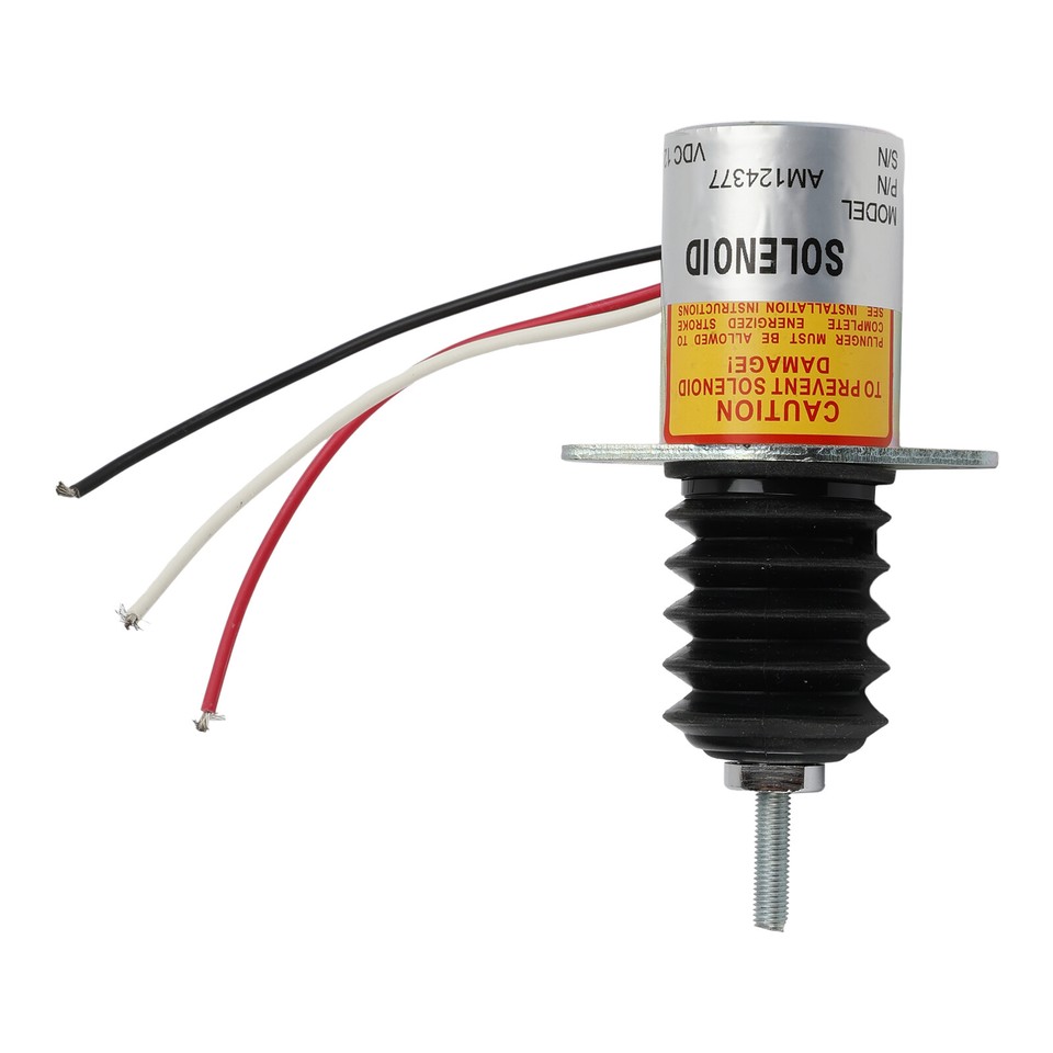 12V Fuel Shut off Solenoid AM124379 AM124377 Fit For John Deere 655 755 ...