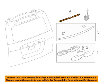 Cadillac GM OEM 15-18 Escalade Lift Gate-Emblem Badge Nameplate ...