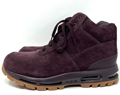 Nike Air Max Goadome Deep Burgundy Suede Boot ACG 865031-602 Men's Size ...