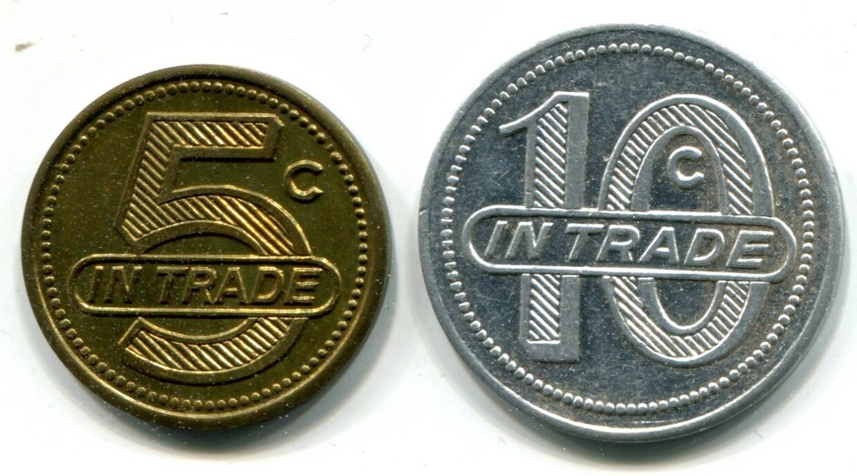 Ironwood, MI, Norrie Amateur Sports Club GF 5c & 10c, Brass & Aluminum ...