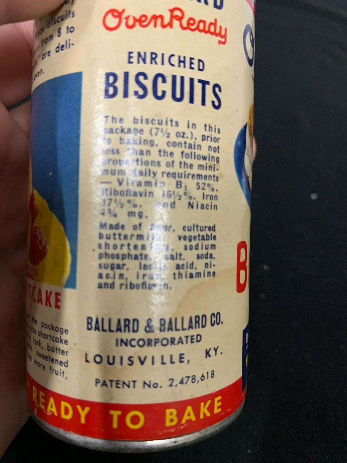 Rare Louisville Kentucky Ballard's Biscuits Can Food Advertising HARD ...