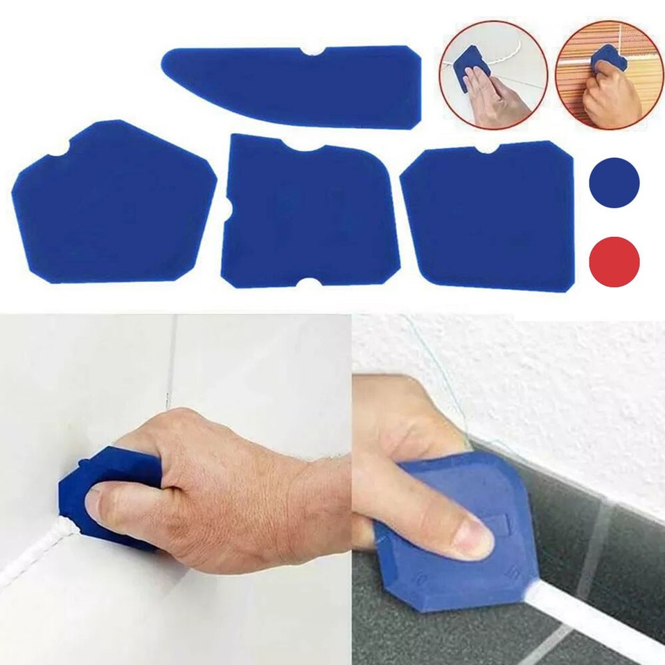 4x Silicone Sealant Finishing Tool Kit Caulking Remover Smoothing ...