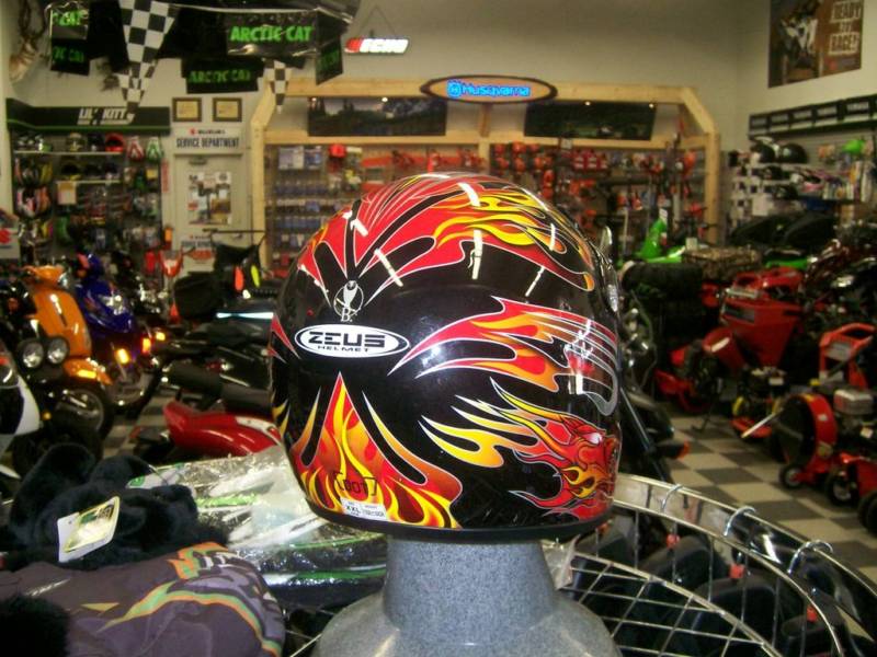 Zeus Dirt Bike ATV Motocross Helmet Size XL Black ZS 901 C 16 for sale ...