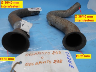 Pair of pipes to front exhaust manifold engine for Fiat 625N trucks | eBay