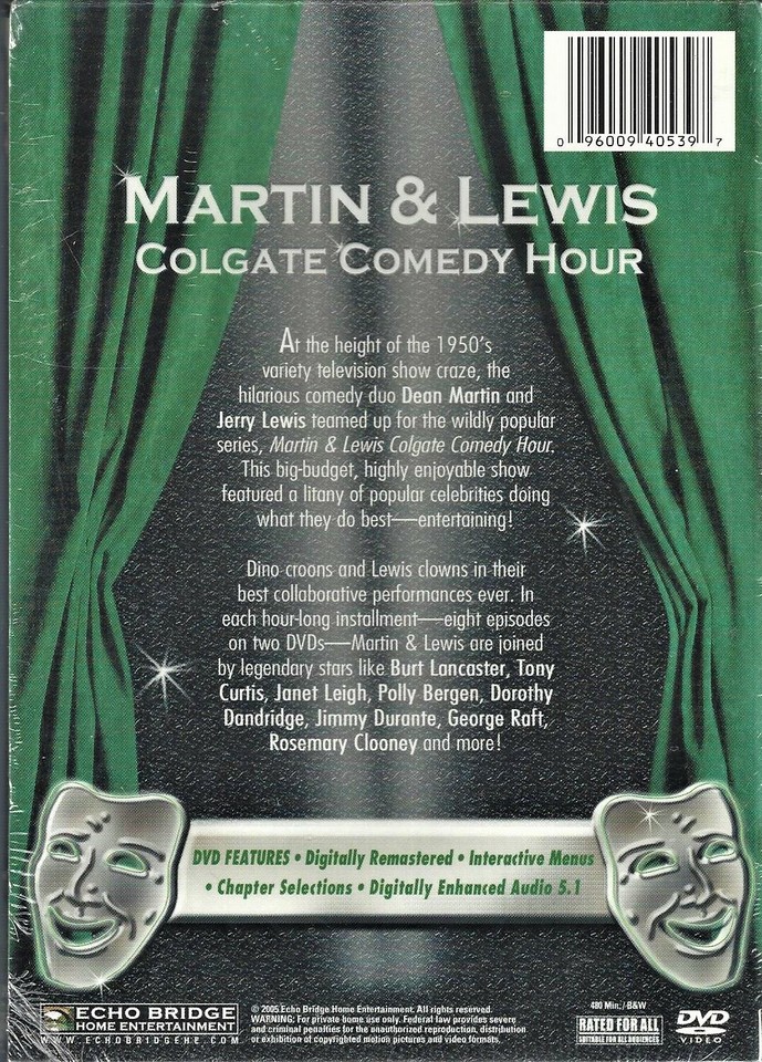 COLGATE COMEDY HOUR ~Dean Martin & Jerry Lewis ~ 2 DVD DISCS ~ BRAND ...