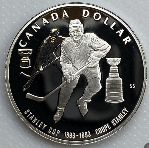 1993 CANADA PROOF STANLEY CUP SILVER 1 ONE DOLLAR HEAVY CAMEO COIN | eBay