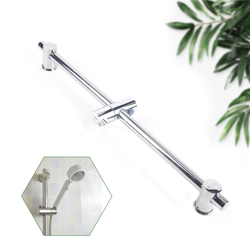 UK Stainless Steel Shower Rail Head Slider Holder Adjustable Bracket ...
