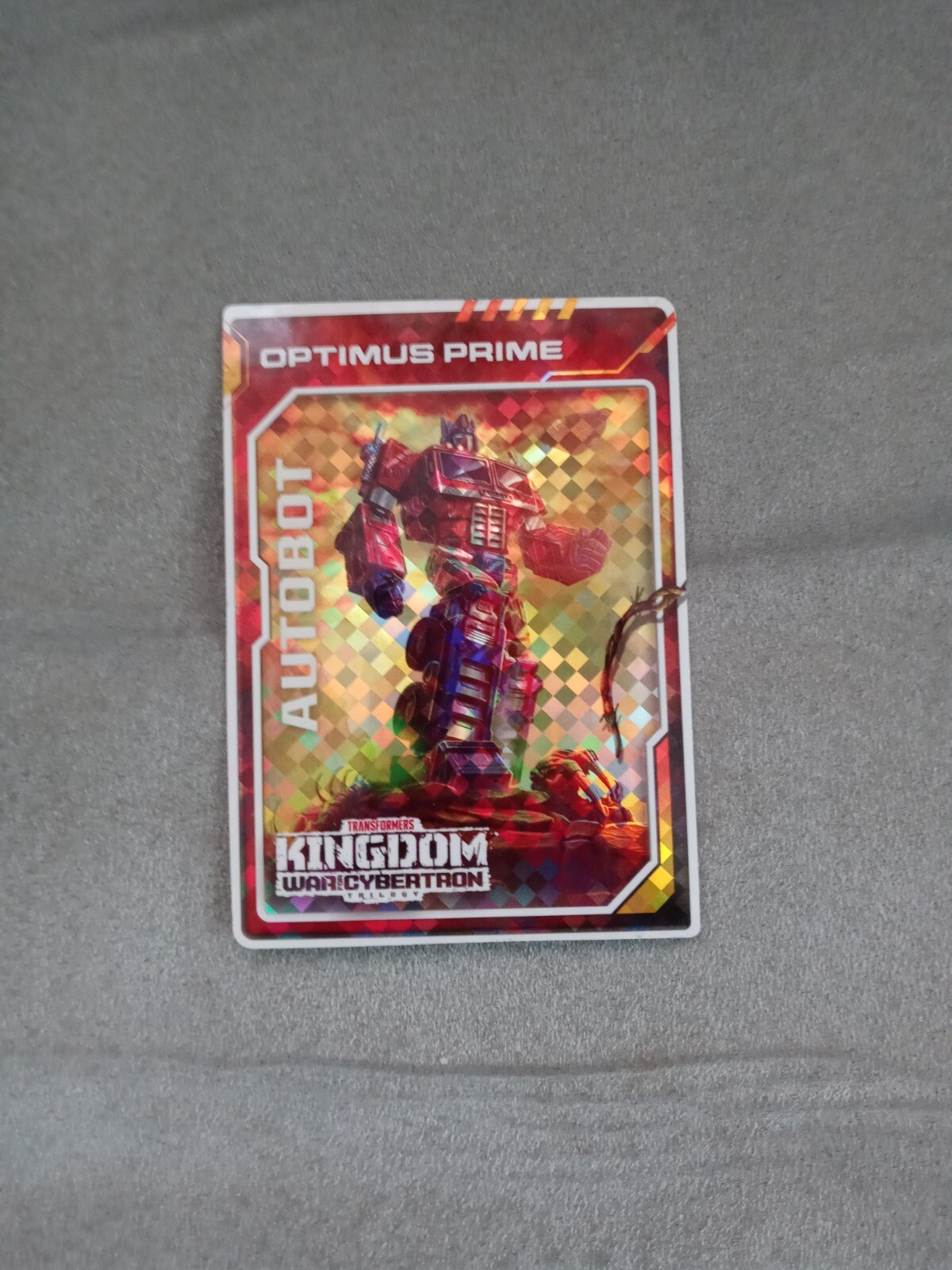 Transformers War for Cybertron Kingdom Optimus Prime Golden Disk Card ...