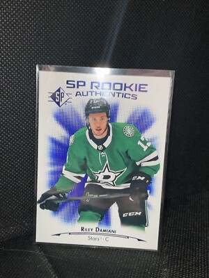 2021-22 SP Authentic Riley Damiani SP Authentic Rookies Blue Dallas ...