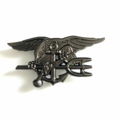 US NAVY SEAL EAGLE ANCHOR TRIDENT METAL BADGE INSIGNIA BLACK CLASSIC ...