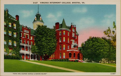 Exterior View Virginia Intermont College Bristol VA Postcard D18 | eBay