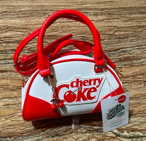 Skinny Dip London Cherry Coke Bag White Red Small Satchel Bowler ...