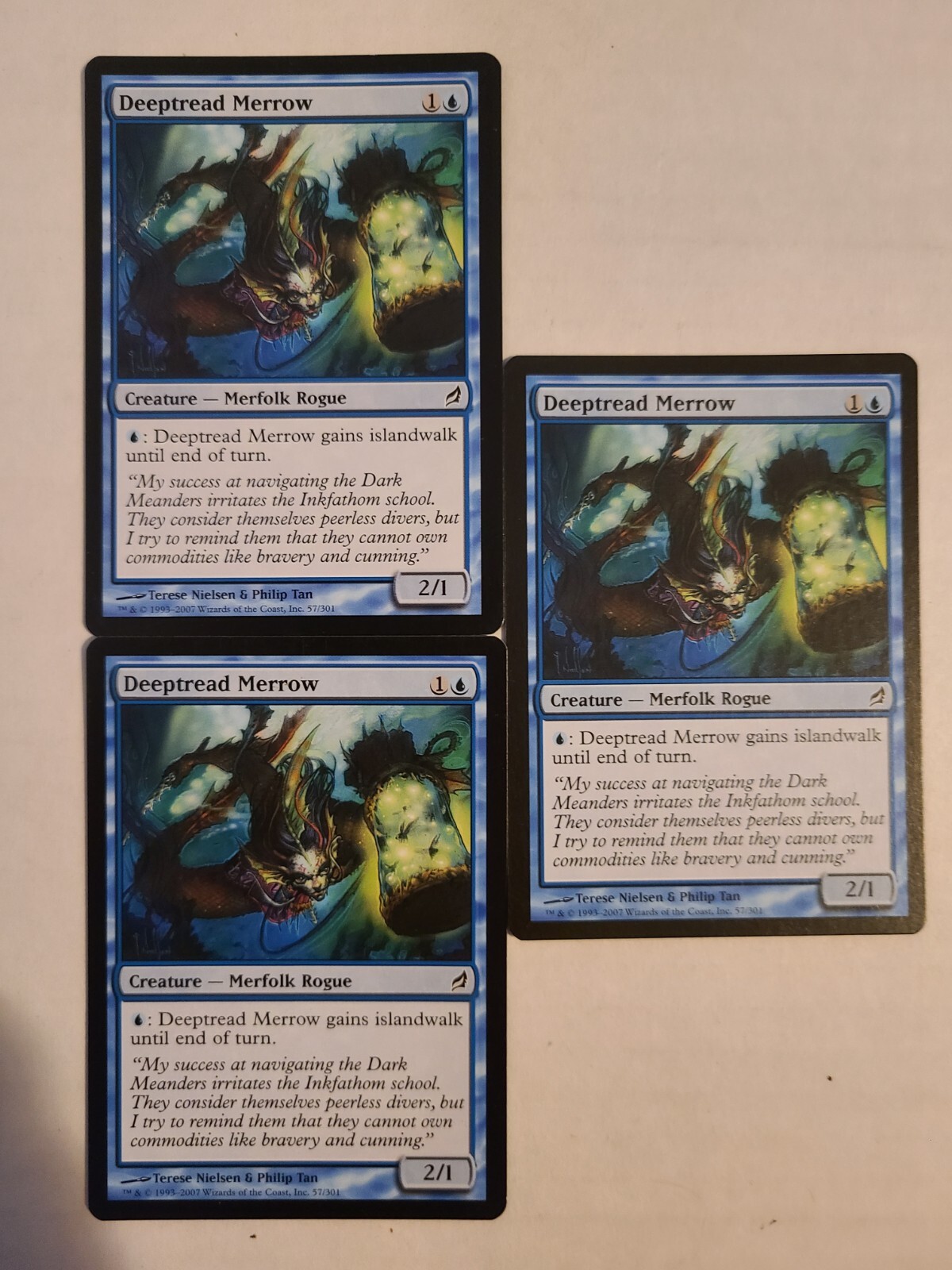 3× Deeptread Merrow - Lorwyn - Magic The Gathering - MTG - Merfolk ...