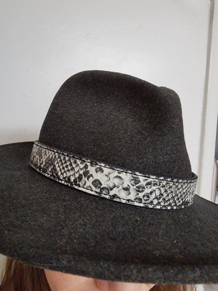 Faux Leather Pyton hatband snake skin adjustable Western cowboy cowgirl ...